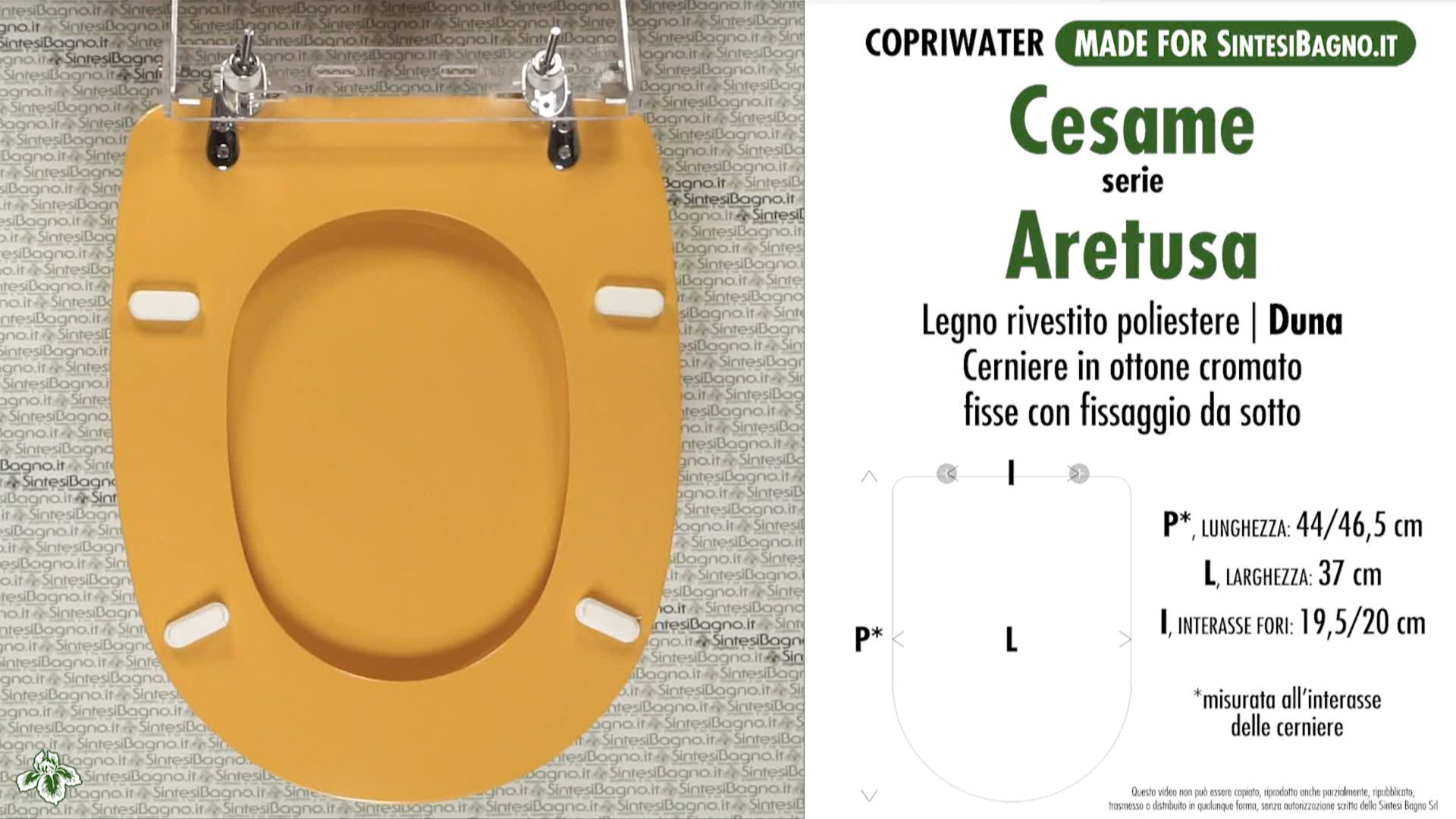 Copriwater. ARETUSA. Cesame. DEDICATO. GIALLO DUNA. SINTESIBAGNO – 🚽 ...