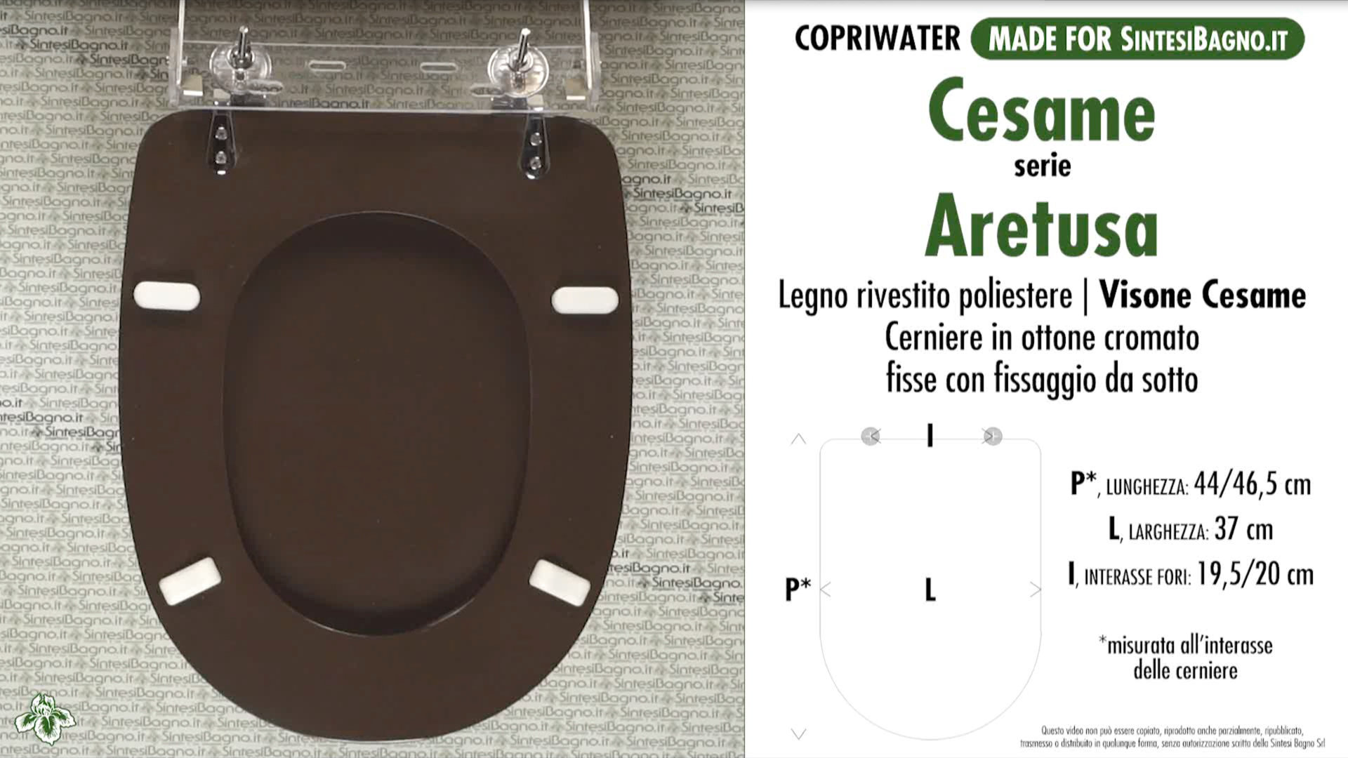Copriwater. ARETUSA. Cesame. DEDICATO. VISONE CESAME. SINTESIBAGNO – 🚽 ...