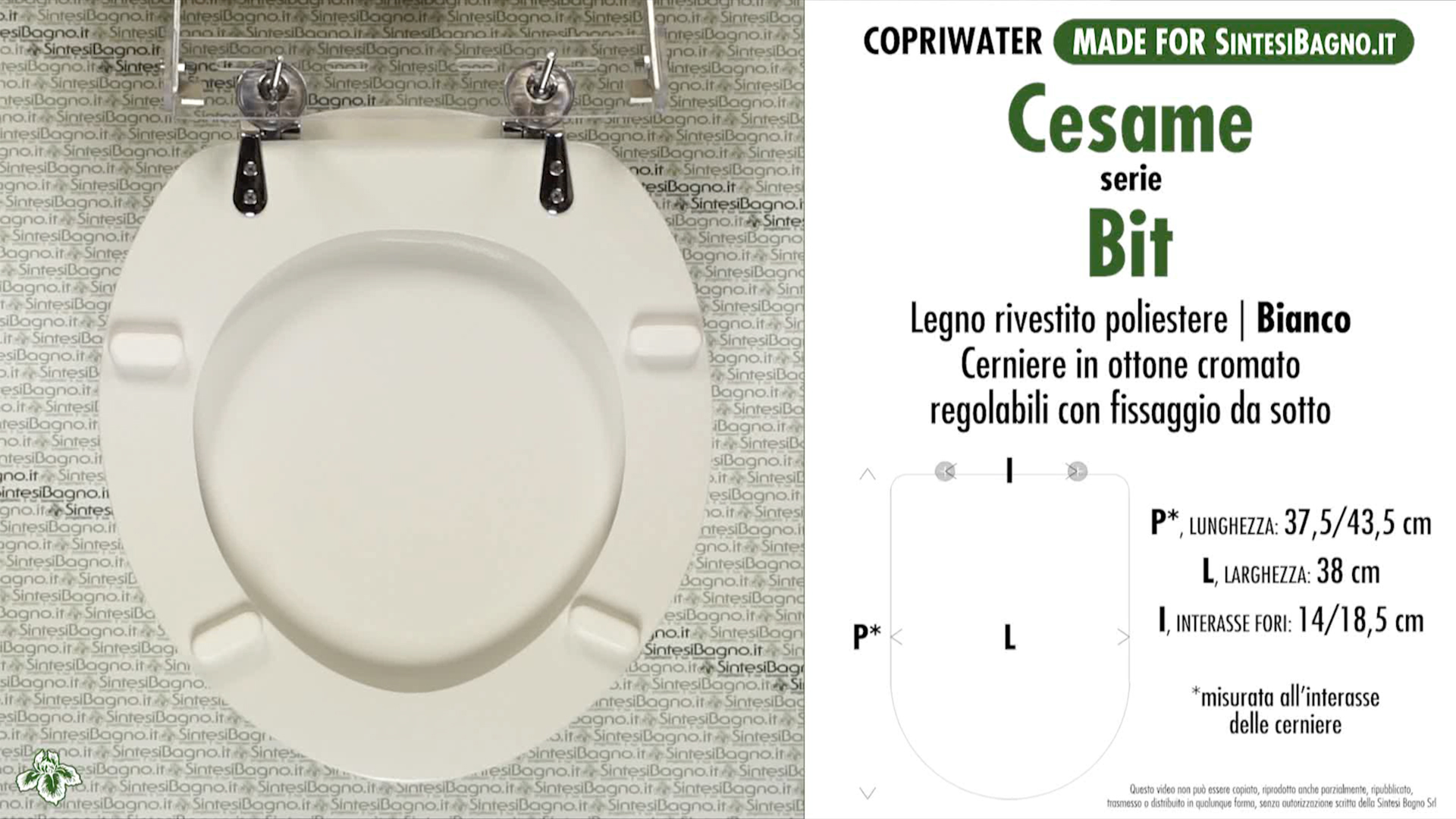 Copriwater. BIT. Cesame. DEDICATO. BIANCO. SINTESIBAGNO – 🚽COPRIWATER ...