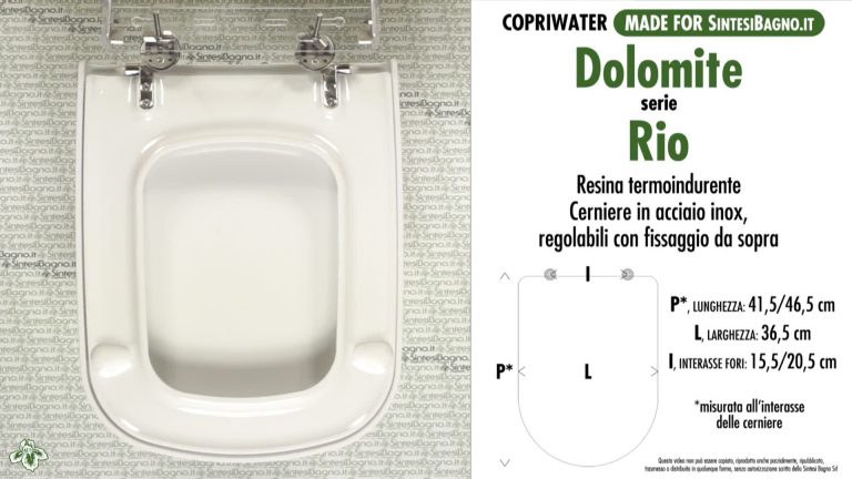 Copriwater. RIO. DOLOMITE. DEDICATO. BIANCO. SINTESIBAGNO – 🚽COPRIWATER ...